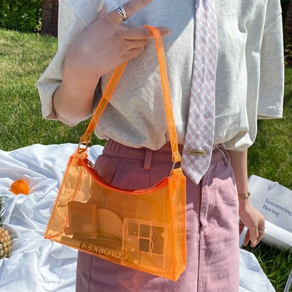 House Of Adornments | Bags | Killer Cool New Wave Clear Neon Vinyl ...